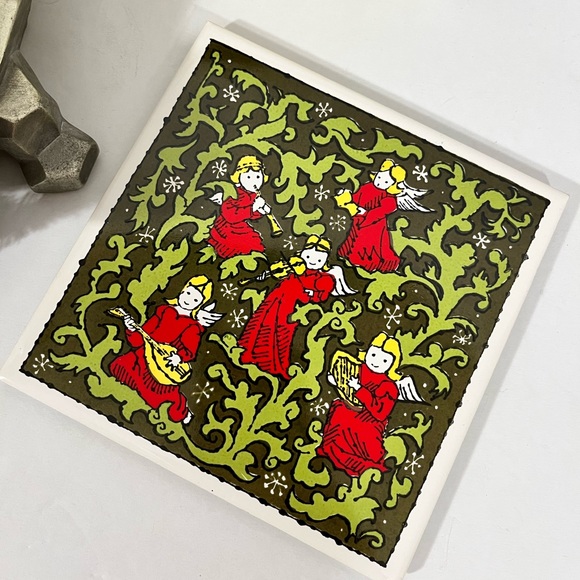 Vintage | Holiday | Vintage Christmas Musical Angels Trivet From Japan ...